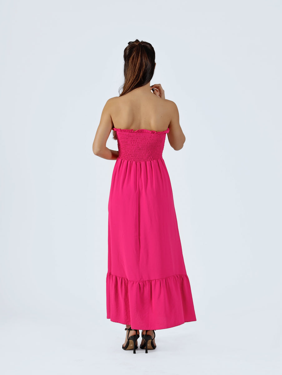 Jenny Midi Dress - Fuchsia – fashiondeclare