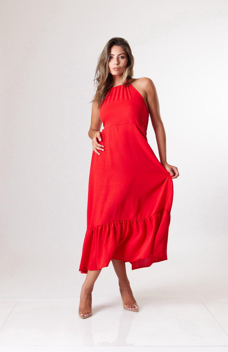 Marya Dress - Red – fashiondeclare